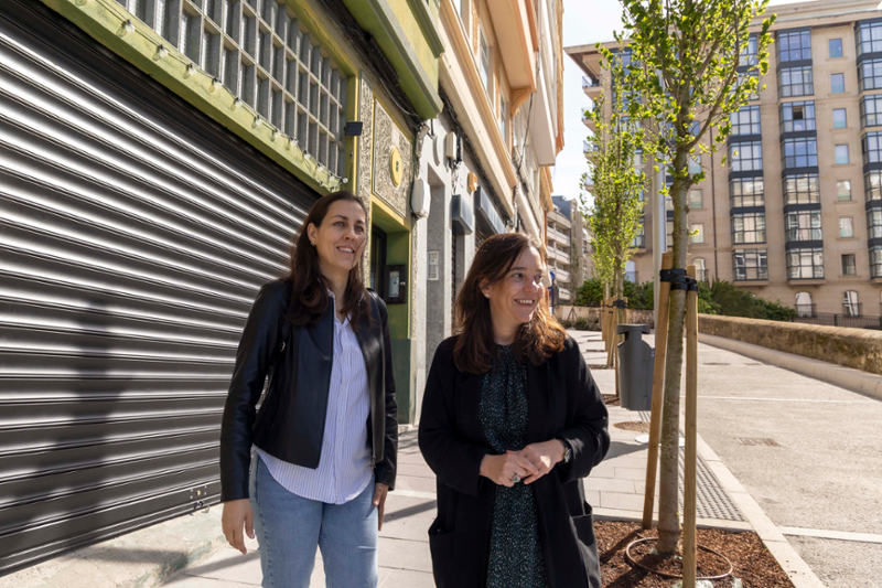 Inés Rey pon en valor o resultado da reurbanización da rampla do ...
